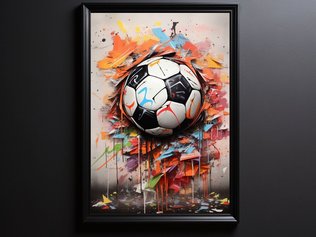 Soccer Ball Graffiti Art Print: Urban Sports Poster (digital Download ...