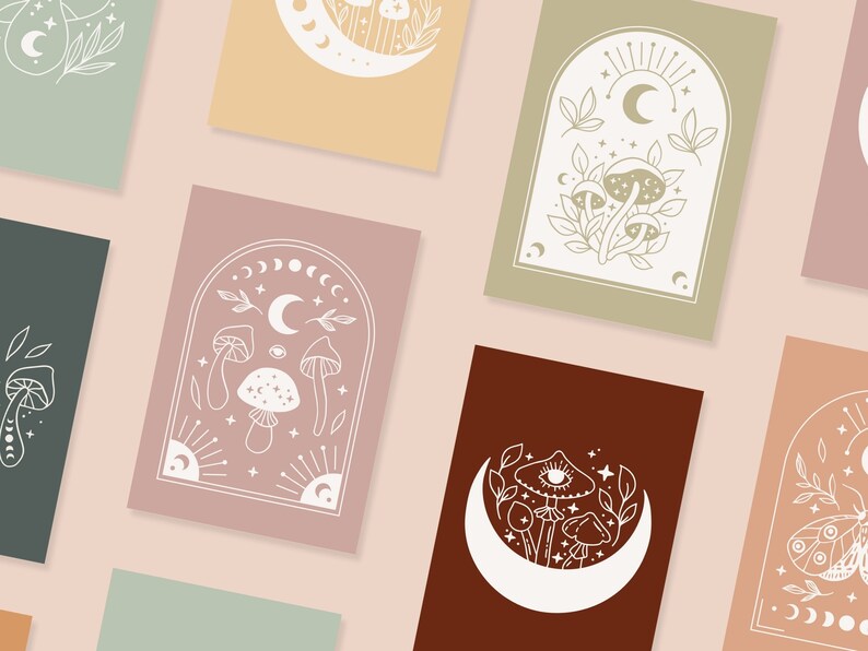 Illuminate Your Space: Magic Lunar Poster Set 10 Designs in 2 ...