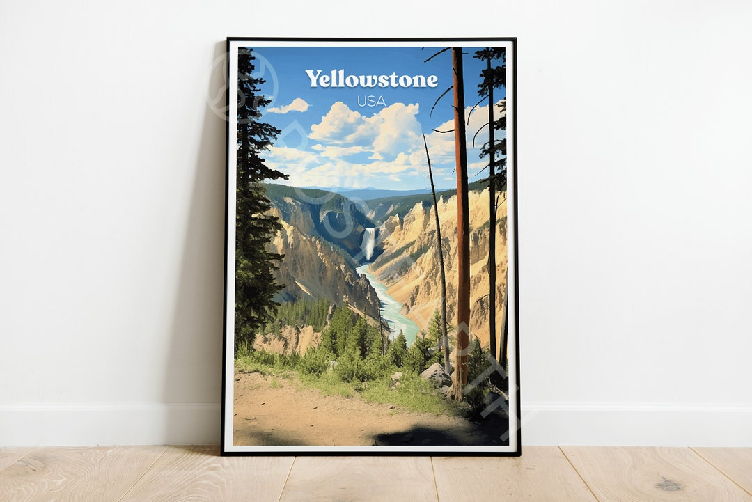 Yellowstone Travel Poster, USA Poster - Etsy UK