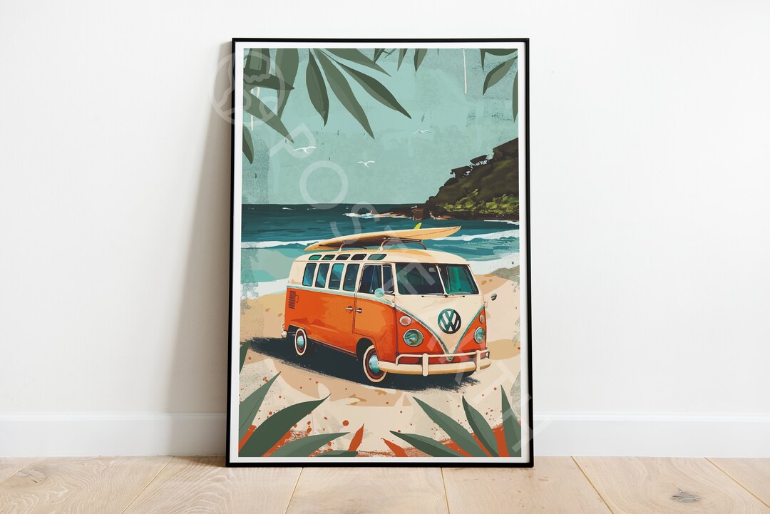 Vintage Volkswagen Combi Poster - Etsy