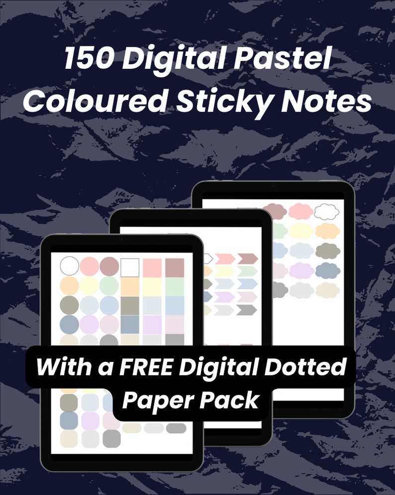 Digital Pastel Coloured Sticky Notes | Perfect for Students Using Ipad ...