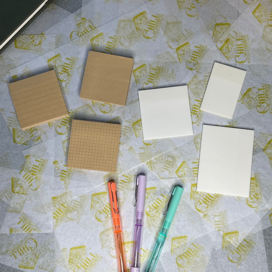 Big Sticky Note Set by Chill Librarian Includes Transparent and Brown ...