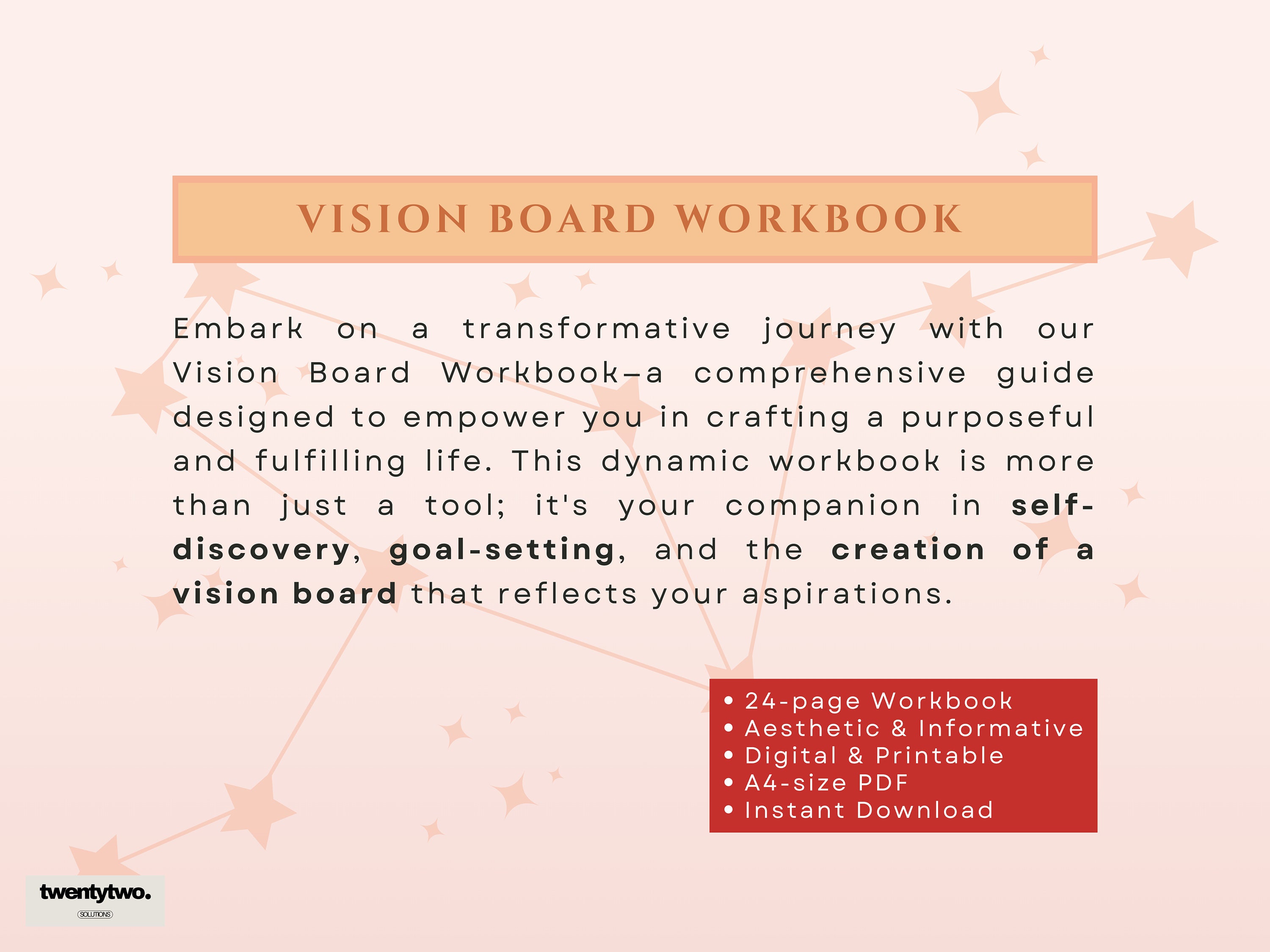 Vision Board Workbook, Vision Board Printables, Vision Board Template ...