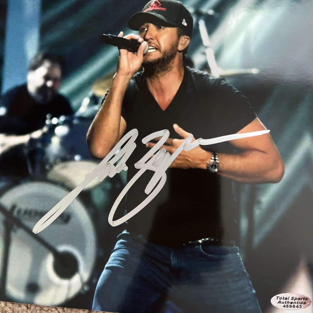 Luke Bryan Signed 8x10 Concert Photo With COA - Etsy