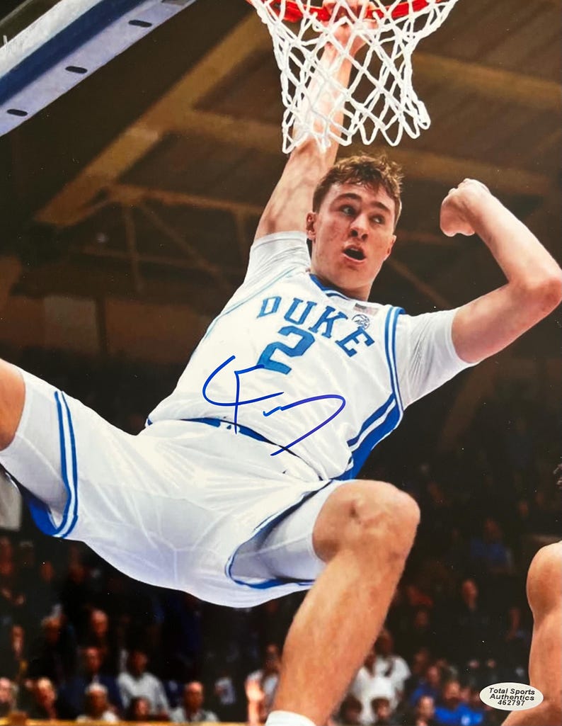 Cooper Flagg Signed Duke Photo With COA - Etsy