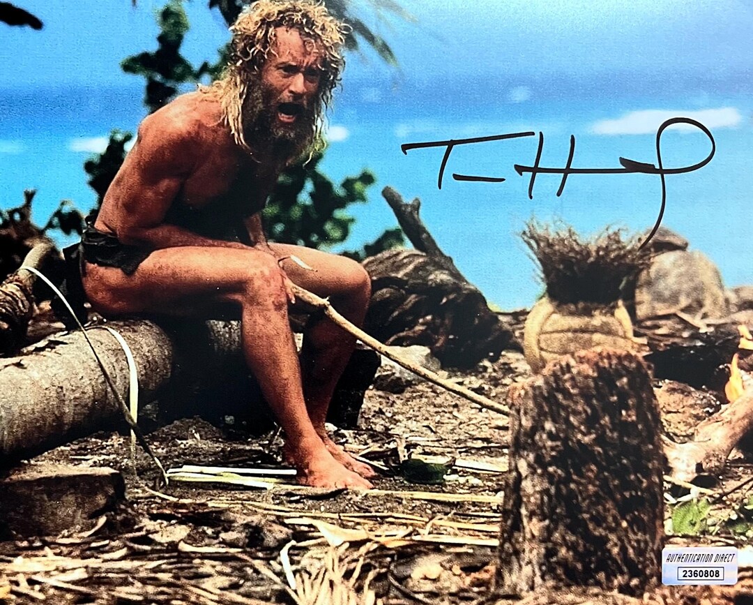 Tom Hanks Signed Cast Away Photo With COA - Etsy