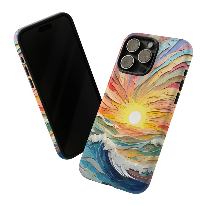 Mosaic Sunset Sea Tough Phone Case: Galaxy, Pixel, iPhone Magsafe - Etsy