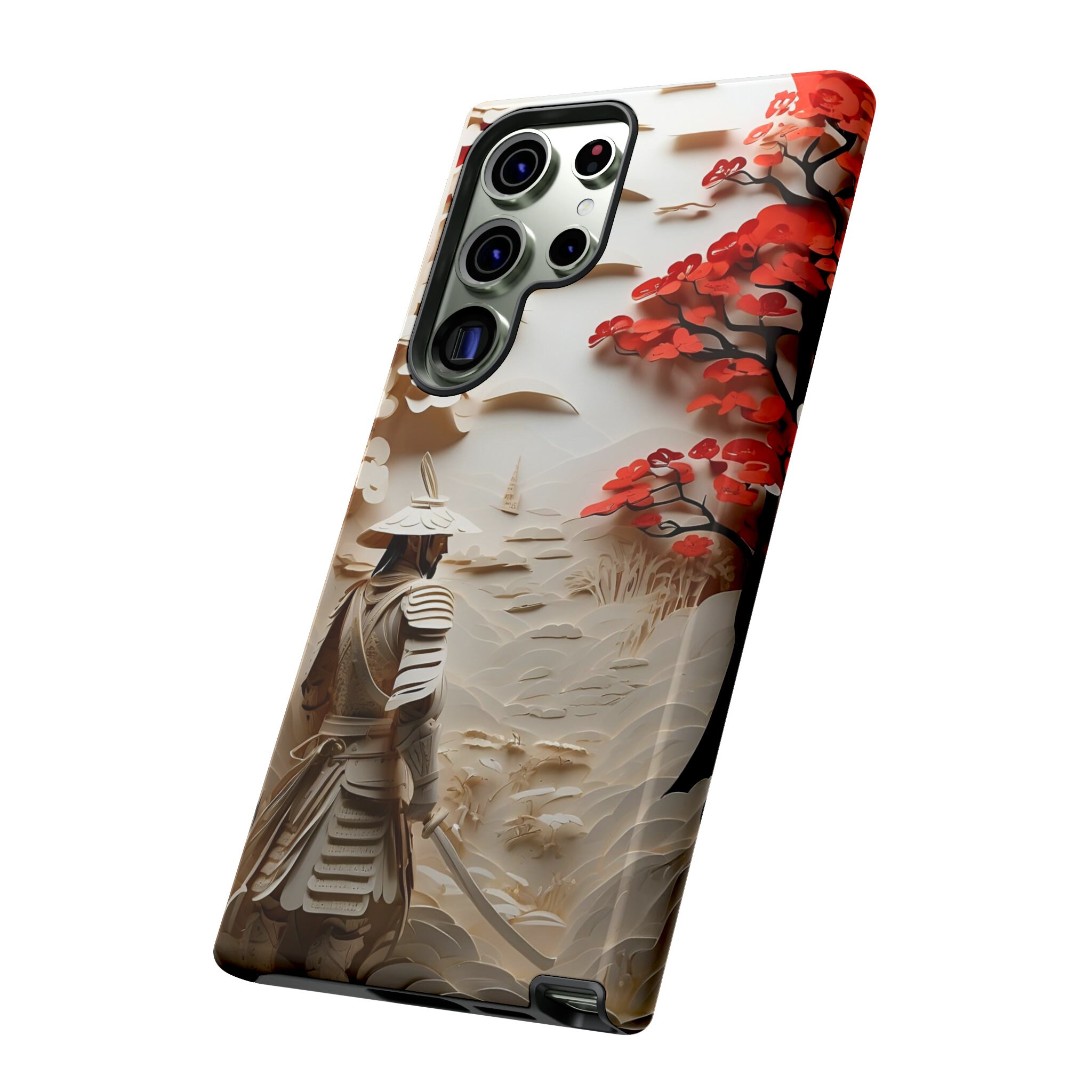 Samurai Papercraft Tough Phone Case: Iphone, Galaxy, Pixel - Etsy