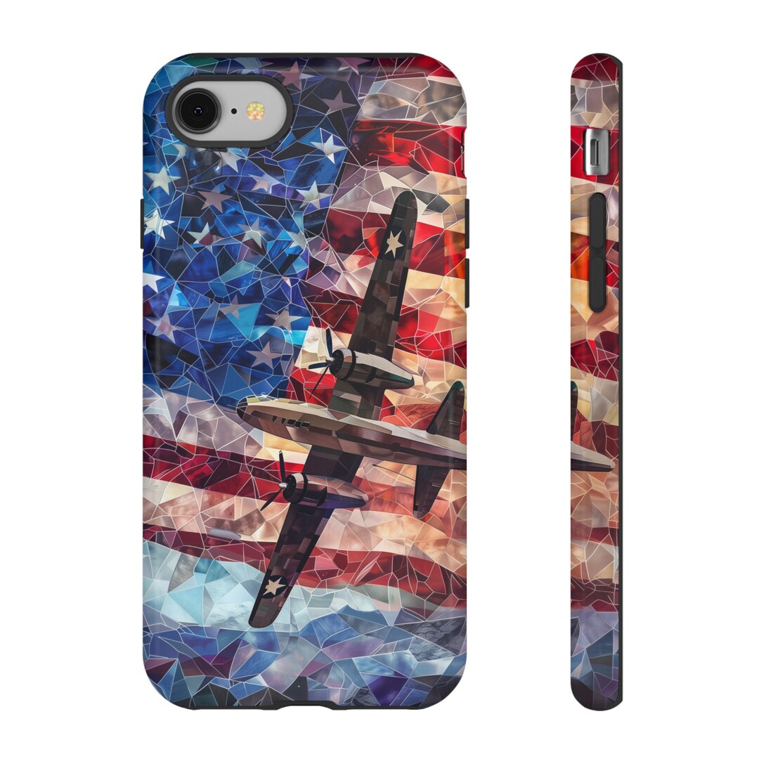 American Flag Phone Case: Stained Glass Mosaic Design - Etsy