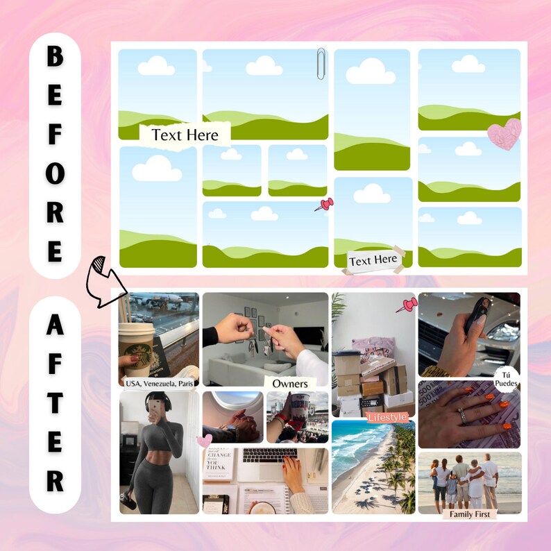Vision Board Canva Template, 2024 Manifestation, Journals, & Positive ... Vision Board Canva Template, 2024 Manifestation, Journals, & Positive ...