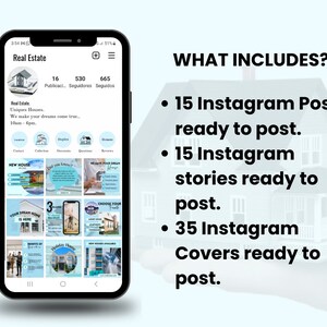 Real Estate Instagram Post Templates, Ready to Post, Instagram Stories ...