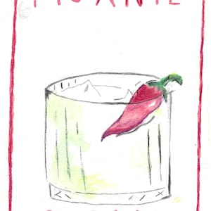 Picante Print | Digital Download | Cocktail | Wallart | Kitchen Art ...
