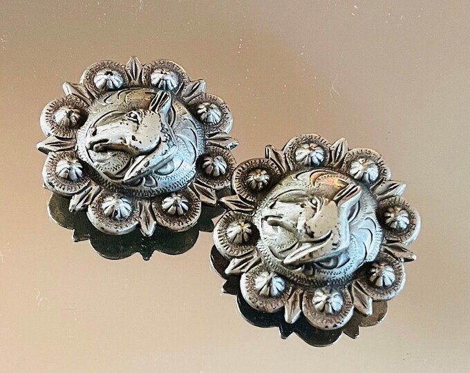 Antique Mule Head Conchos - Etsy