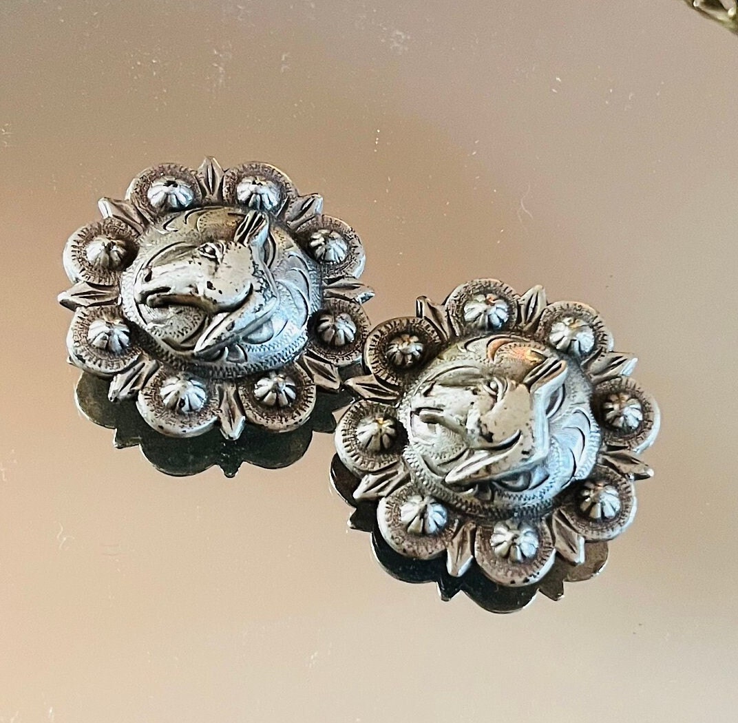 Antique Mule Head Conchos - Etsy