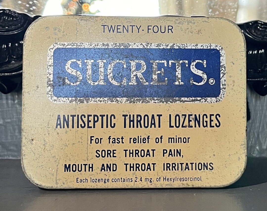 Sucrets Antiseptic Throat Lozenge Tin - Etsy