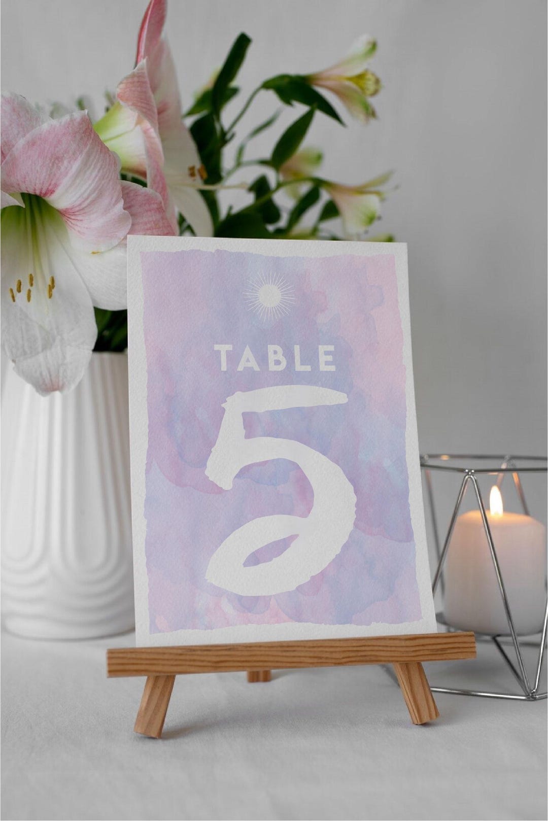 Digital Wedding Table Numbers - Ocean Pastels | Stationery | Table ...