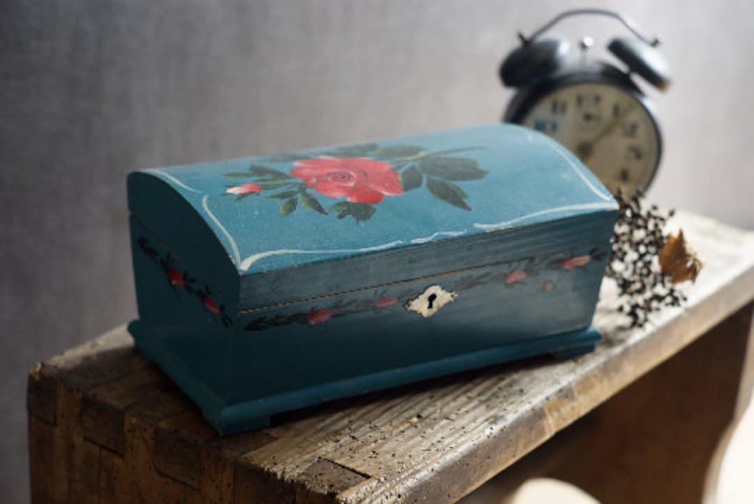 Handcrafted Small Sewing Box - Wooden Trinket Box for Sewing Supplies ...