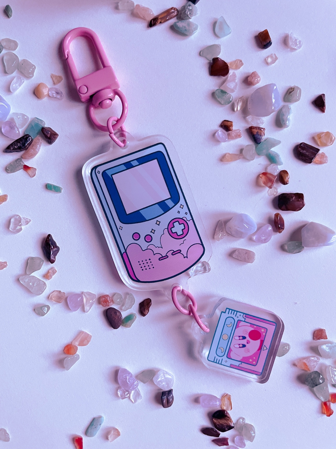 Kirby Game Boy Keychain Cute Kirby Keychain - Etsy