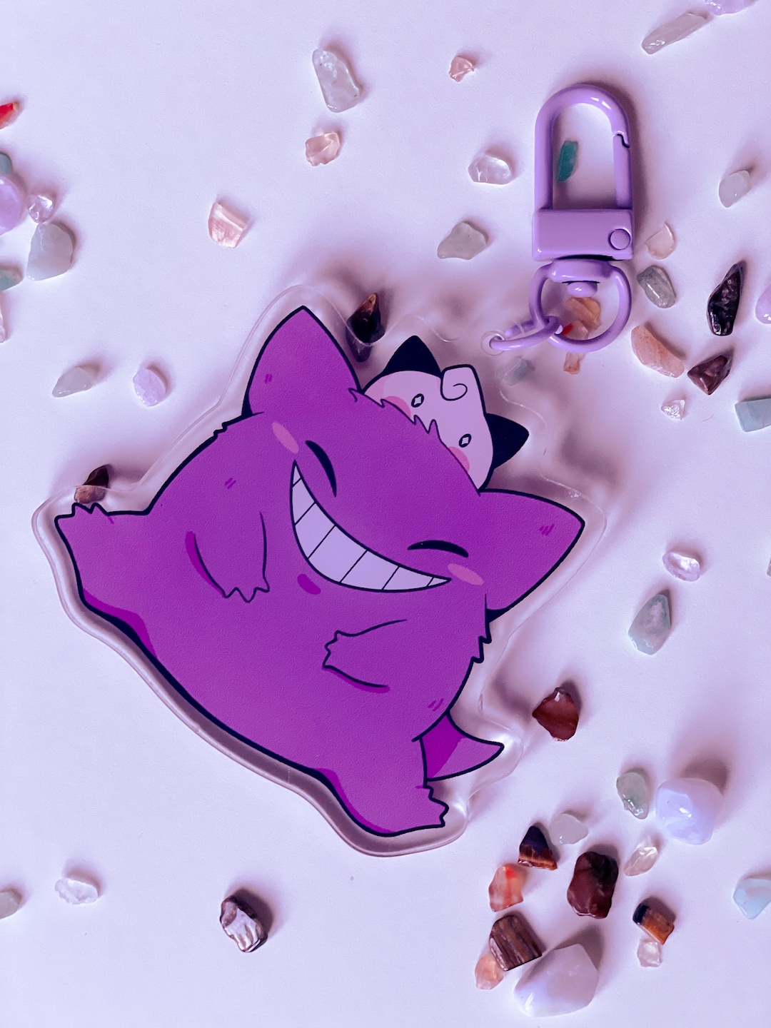 Gengar Keychain Cute Pokemon Keychain - Etsy