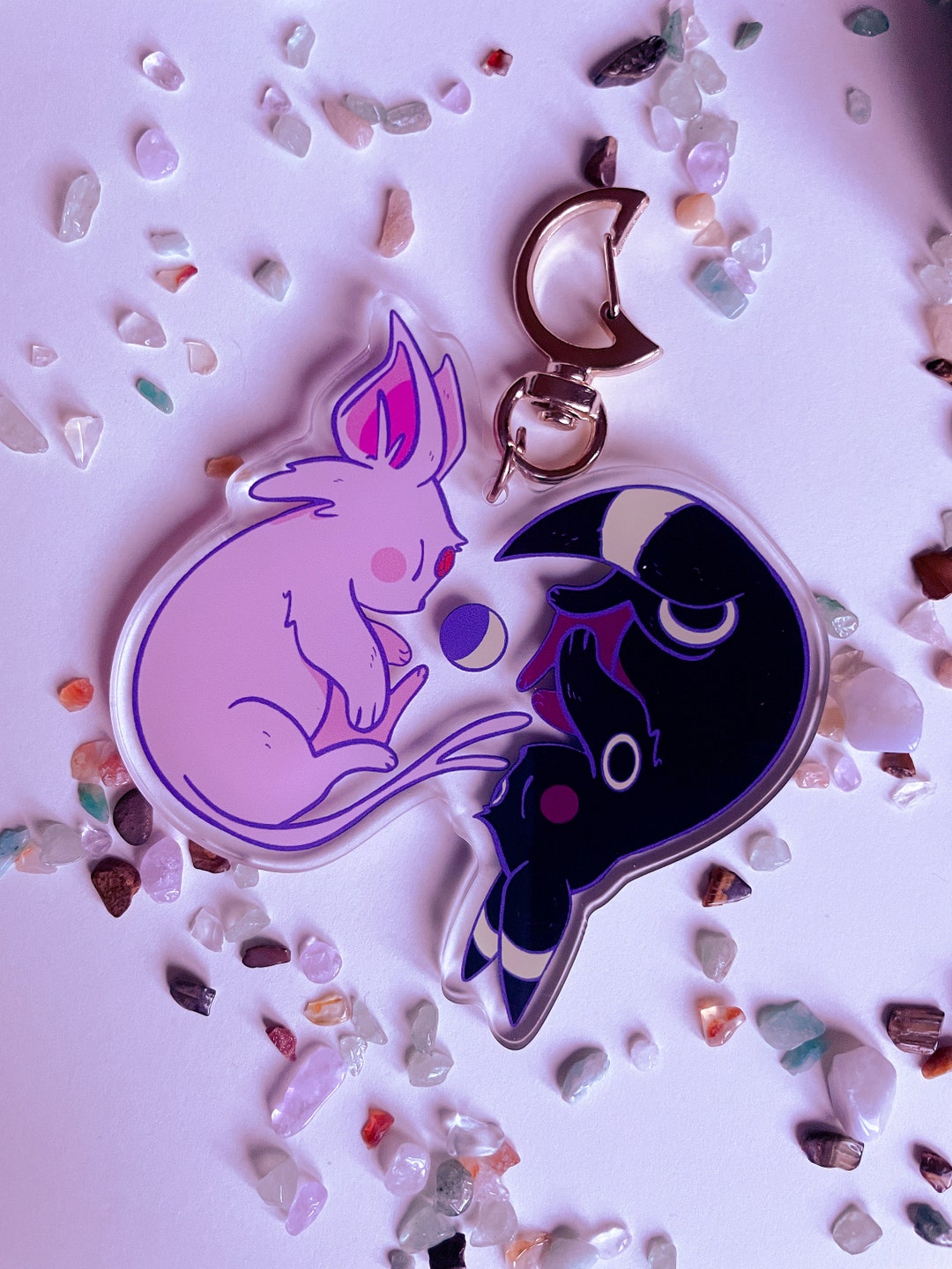 Umbreon & Espeon Keychain Cute Pokemon Keychain - Etsy