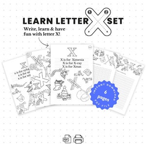Letter "x" Worksheet Set ABC| Learning Letter of the Day Homeschooling ...