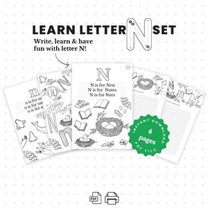 Letter of the Day n Worksheet Set Learning Letters ABC Homeschool ...