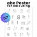 Abc Poster for Coloring | Small Letters Homeschooling Coloring Pages ...