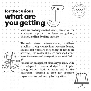 Letter of the Day "j" Worksheet Set | Learning Letters ABC Homeschool ...