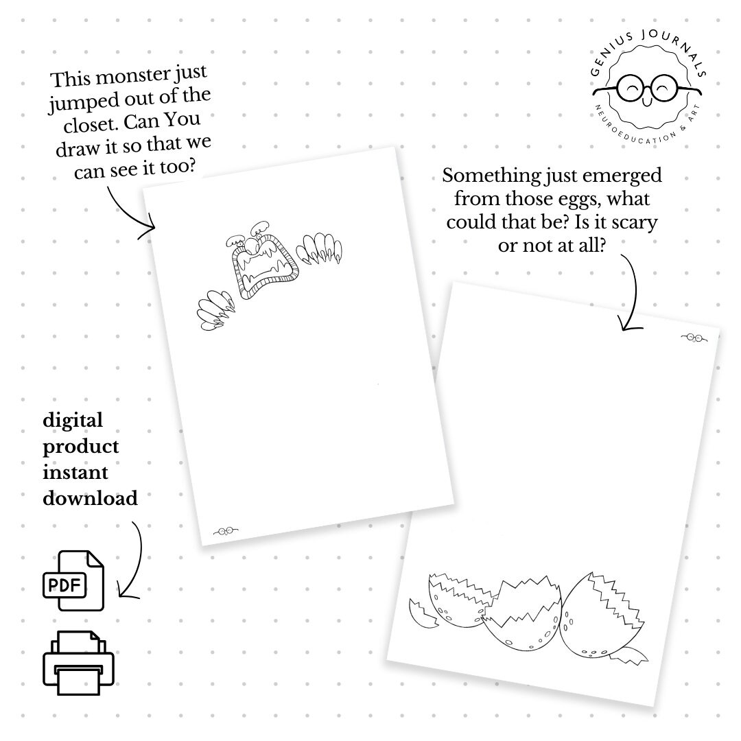 Colouring Set Imaginary Creatures | Activity Worksheets for Kids ...