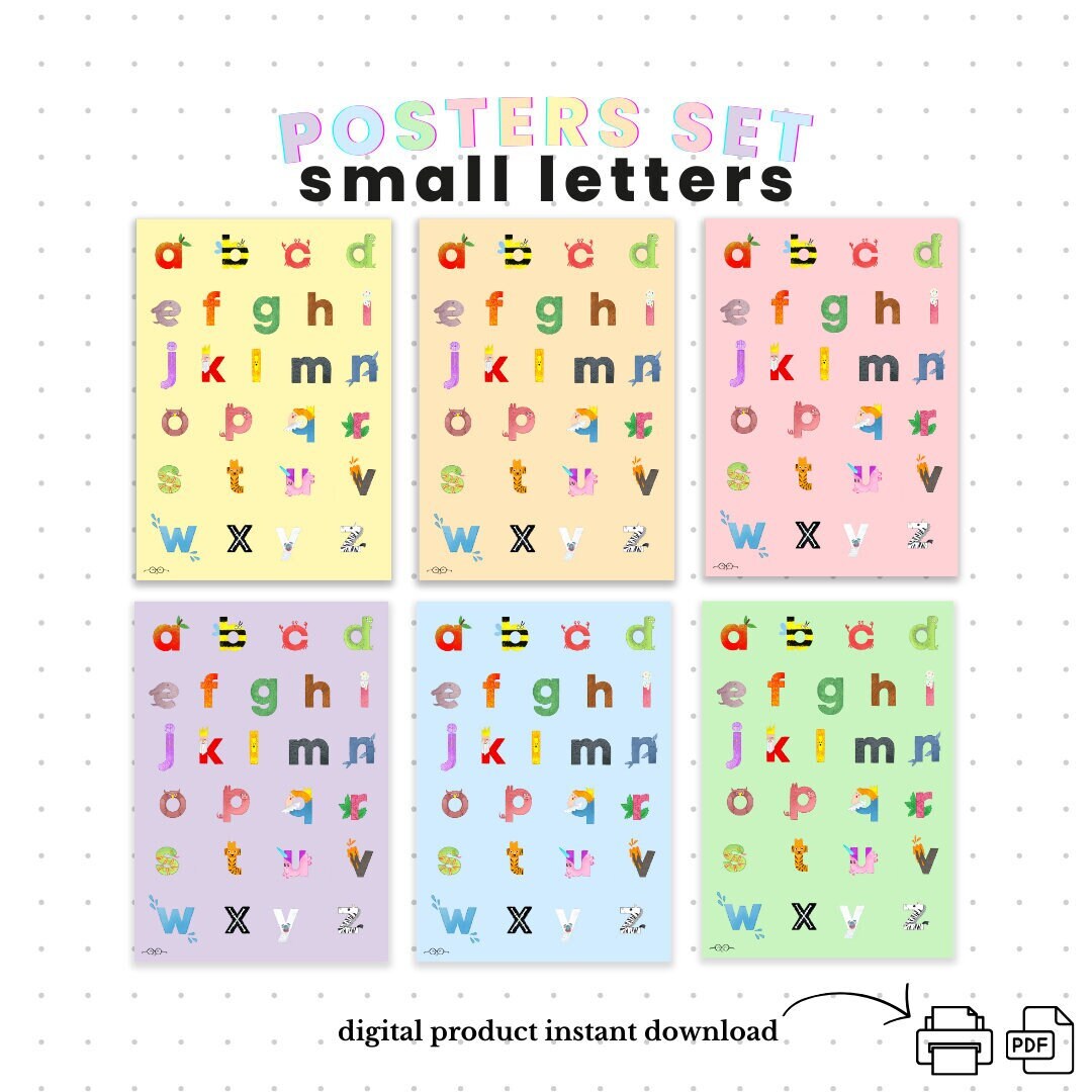 ABC Small Letters Poster Set | Educational Posters | Homeschooling ...