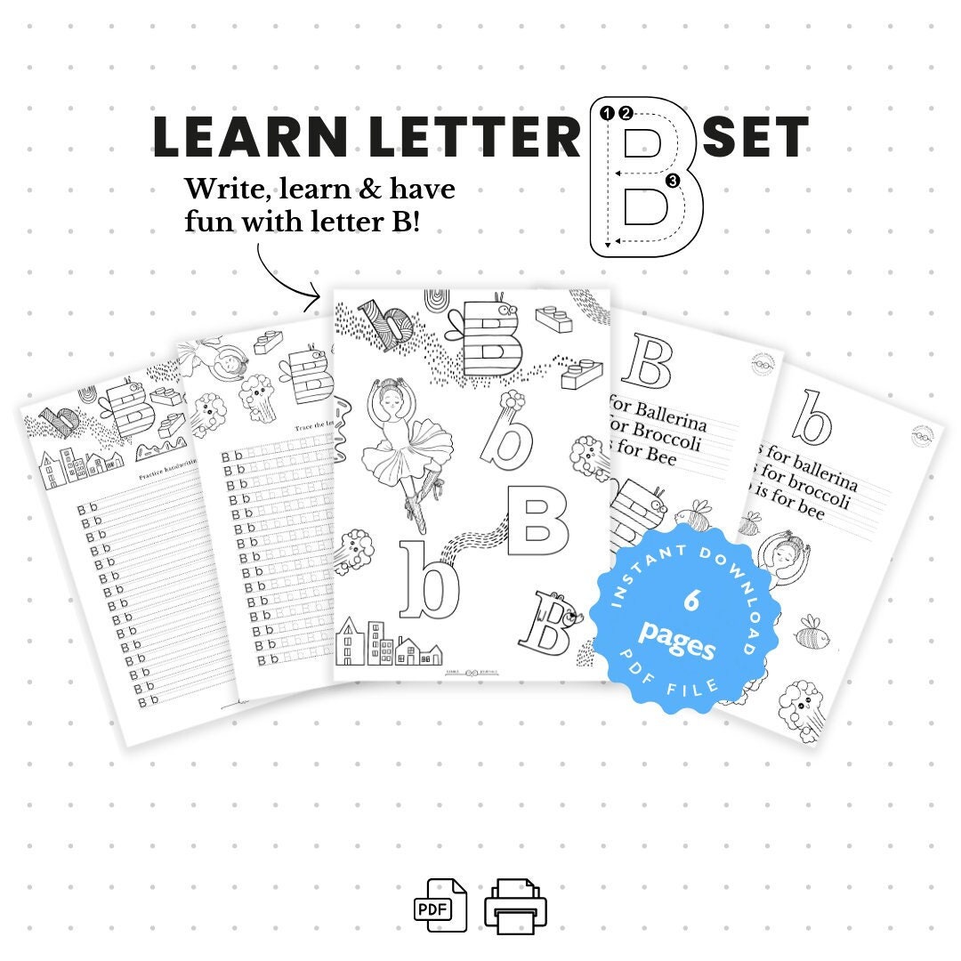 Letter of the Day B Worksheets | Homeschool Preschool Pre-k | Alphabet ...