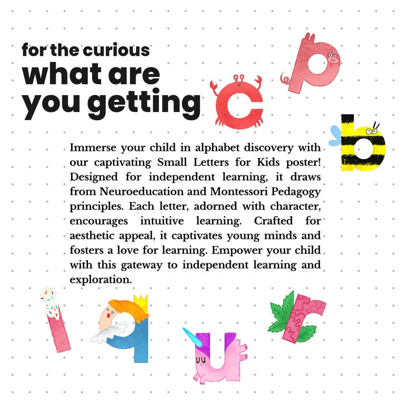 Abc Small Letters Posters for Girls Set | 4 Colours | Letters ...