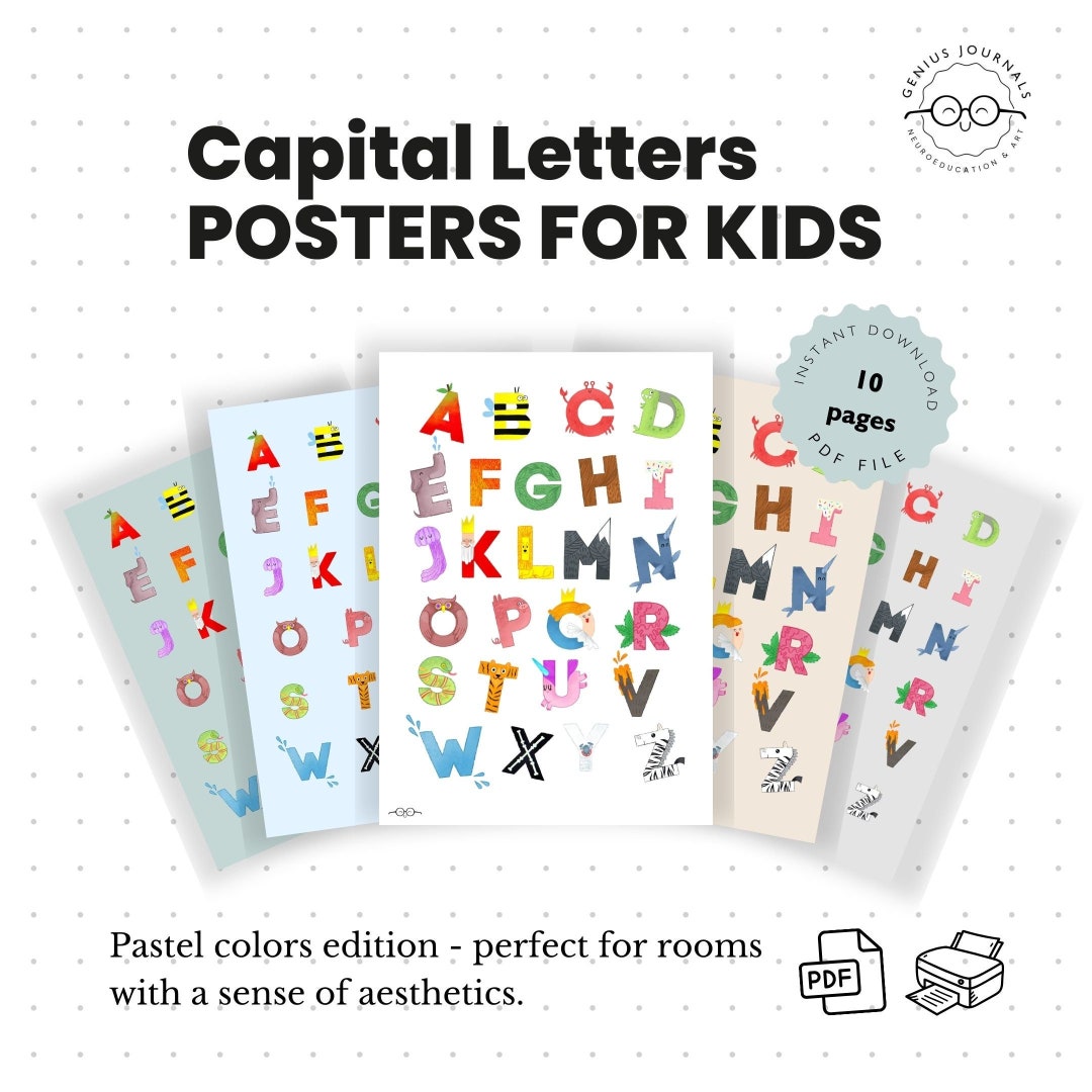 ABC Alphabet Poster Set | Educational Posters | Homeschooling Prints ...