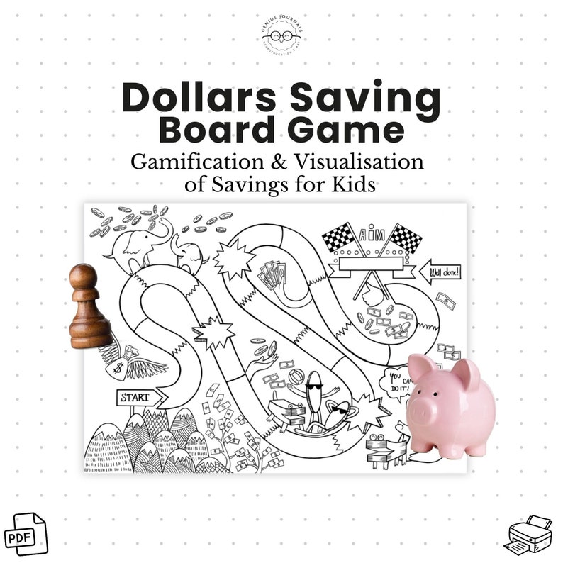 Savings Board Game | Savings Challenge | Financial Literacy | Activity ...