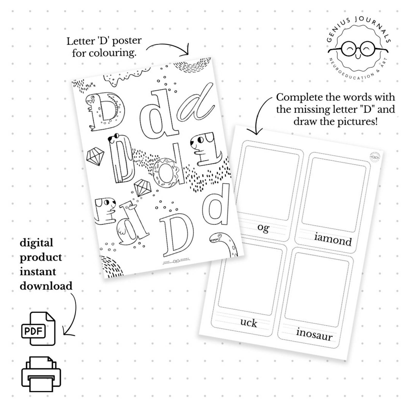 Letter of the Day D Worksheets | Toddler Learning Homeschool ...