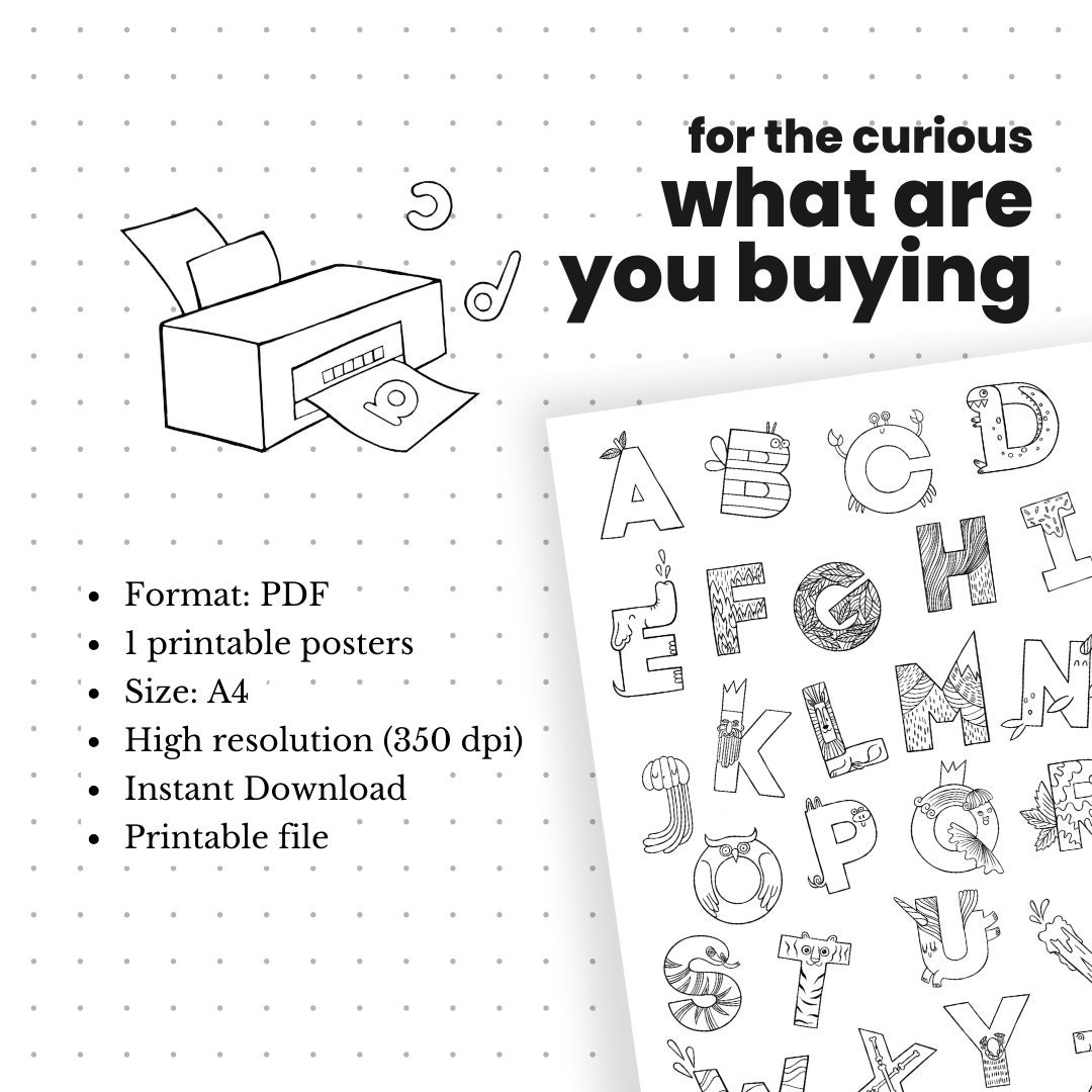 ABC Poster for Colouring | Letters Homeschooling Coloring Pages ...