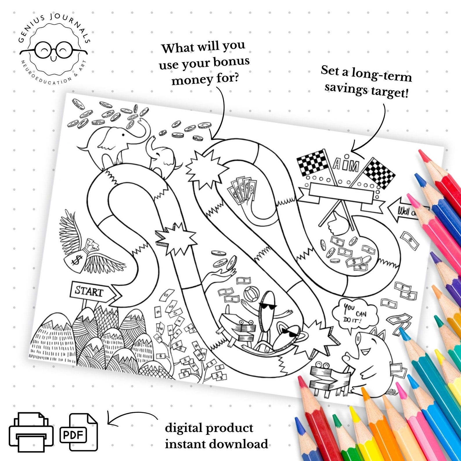 Savings Board Game | Savings Challenge | Financial Literacy | Activity ...