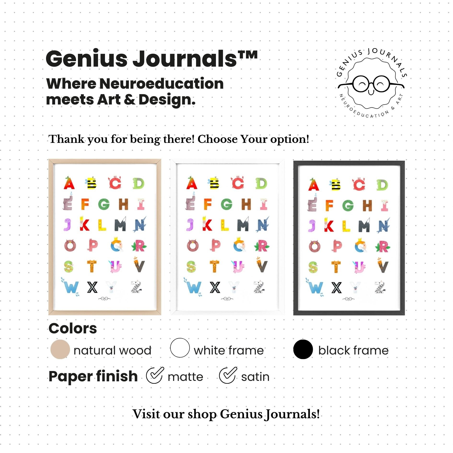 Joyful Alphabet Poster for Kids Capital Letters Poster With Wooden ...