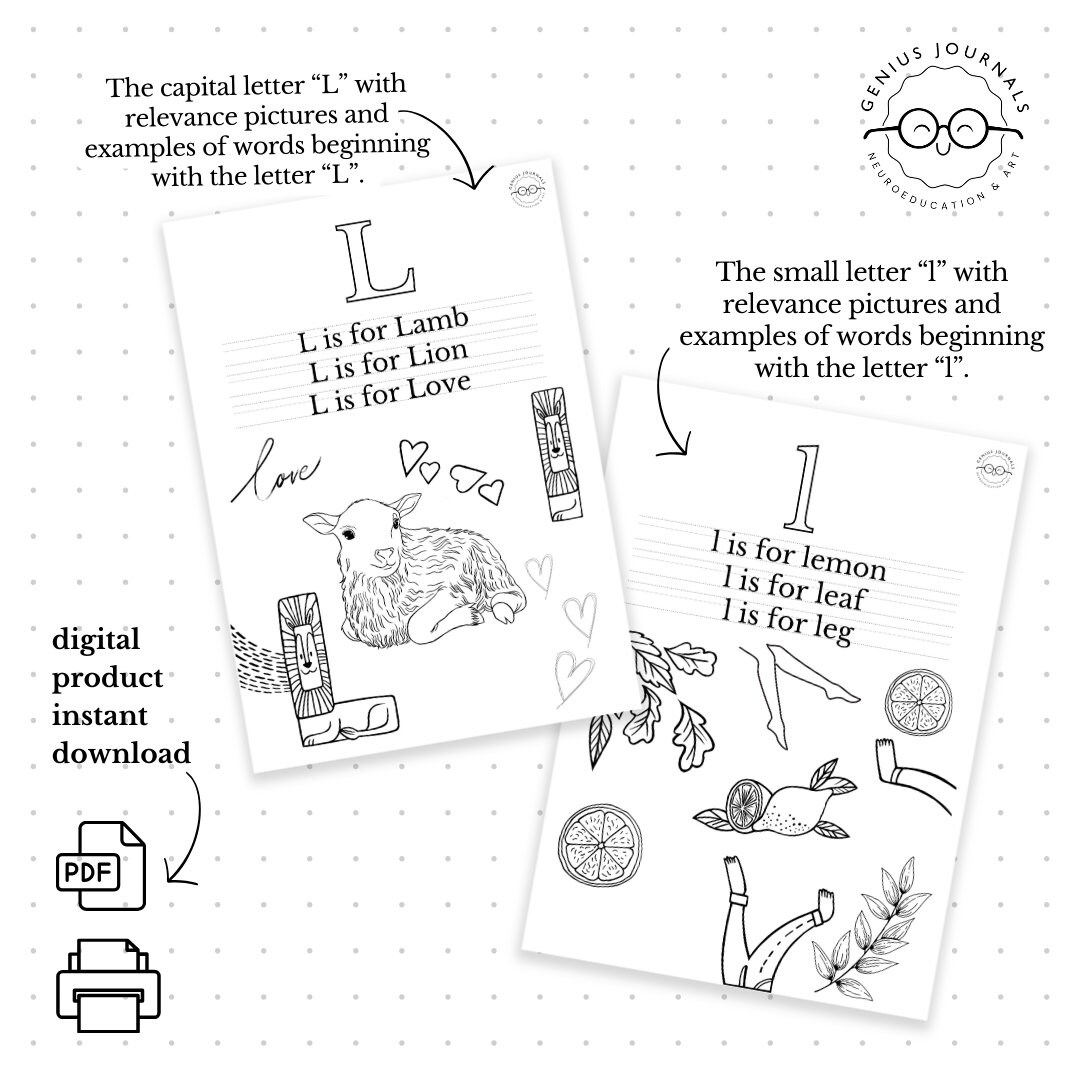 Letter "l" Worksheet Set ABC | Learning Letter of the Day Homeschooling ...