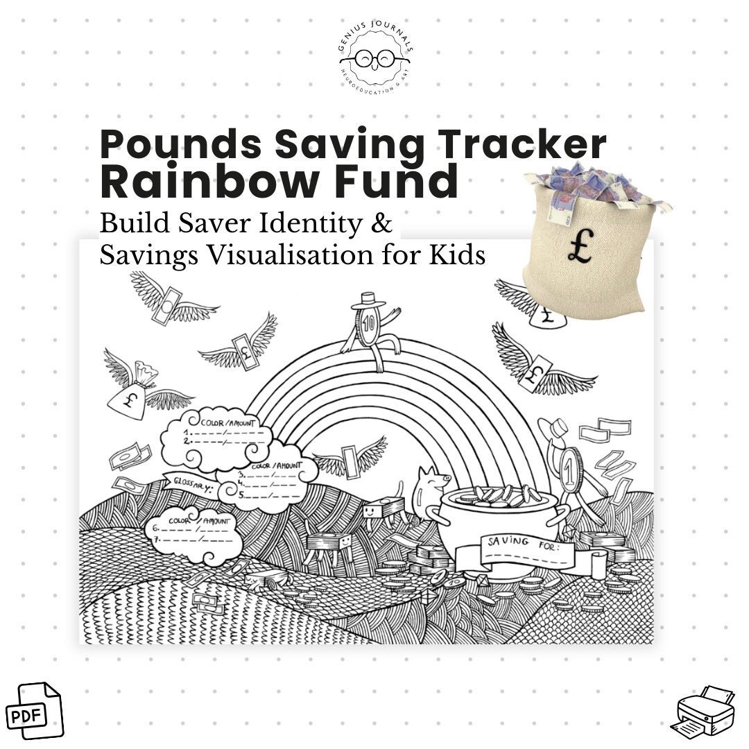 Savings Tracker in Pounds for Kids | Financial Literacy Challenge ...