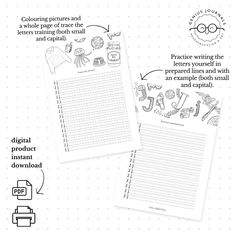 Letter of the Day j Worksheet Set Learning Letters ABC Homeschool ...