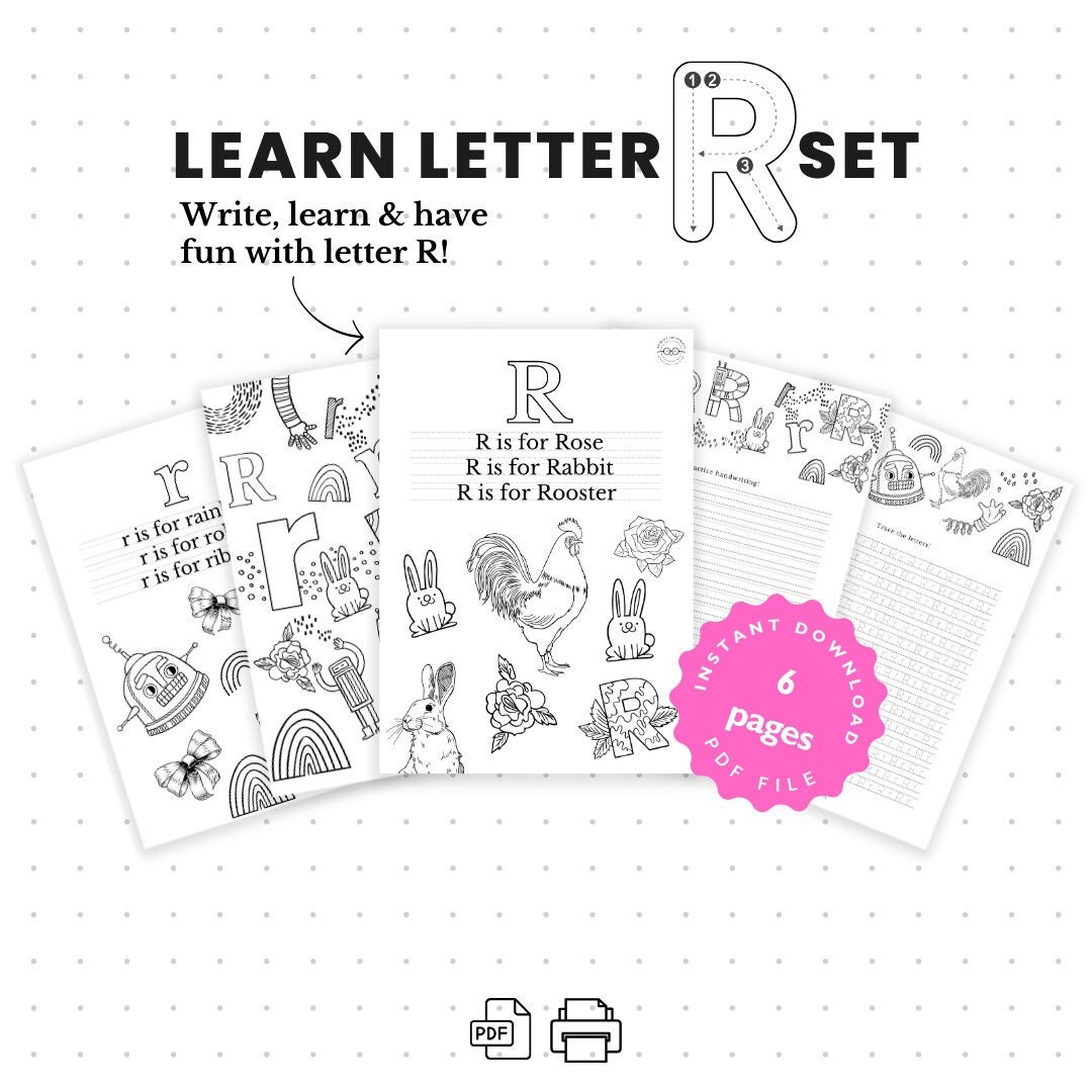 Letter of the Day "r" Worksheet Set | Learning Letters ABC Homeschool ...