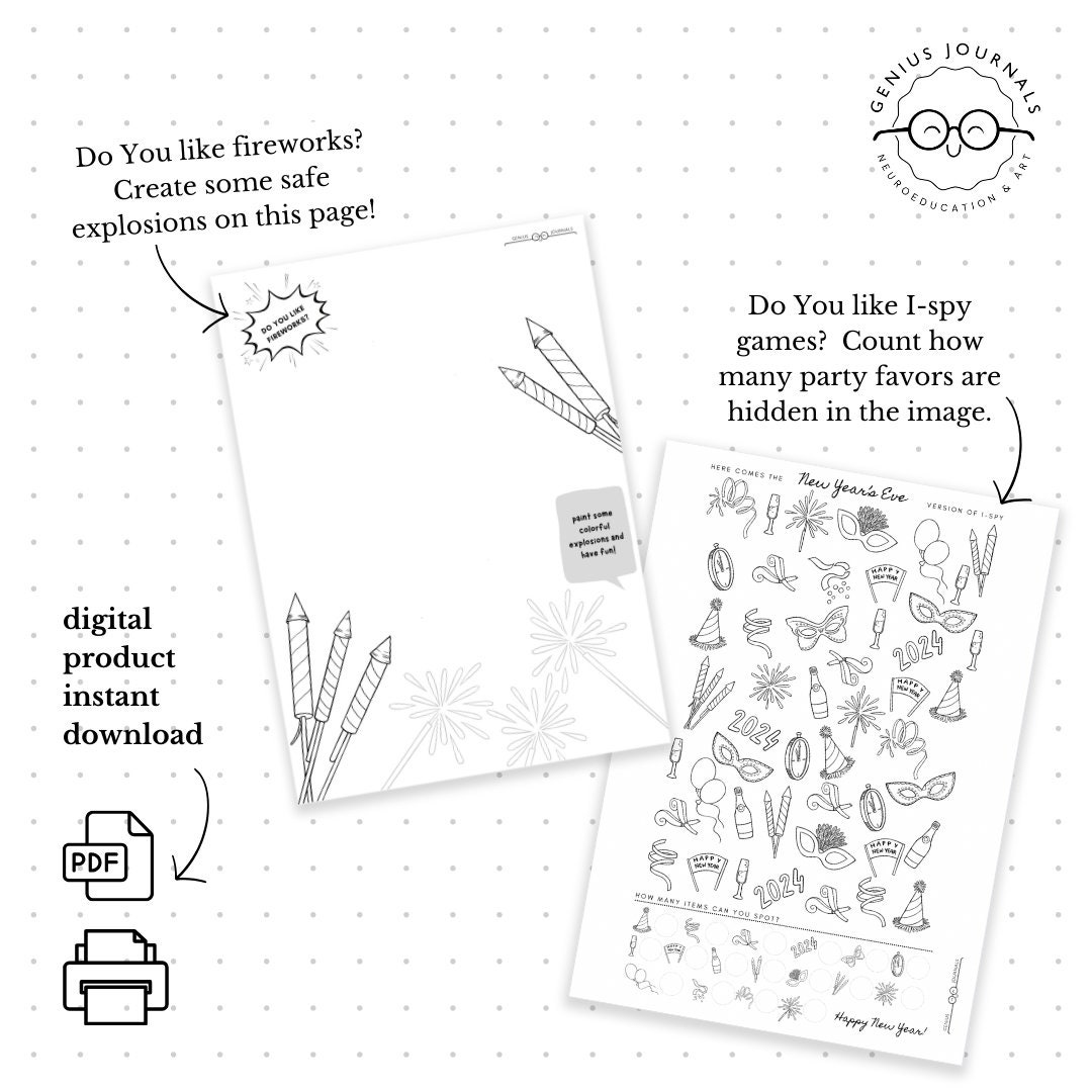 New Year Activity 2024 Boundle for Kids Colouring Set New Year Games ...