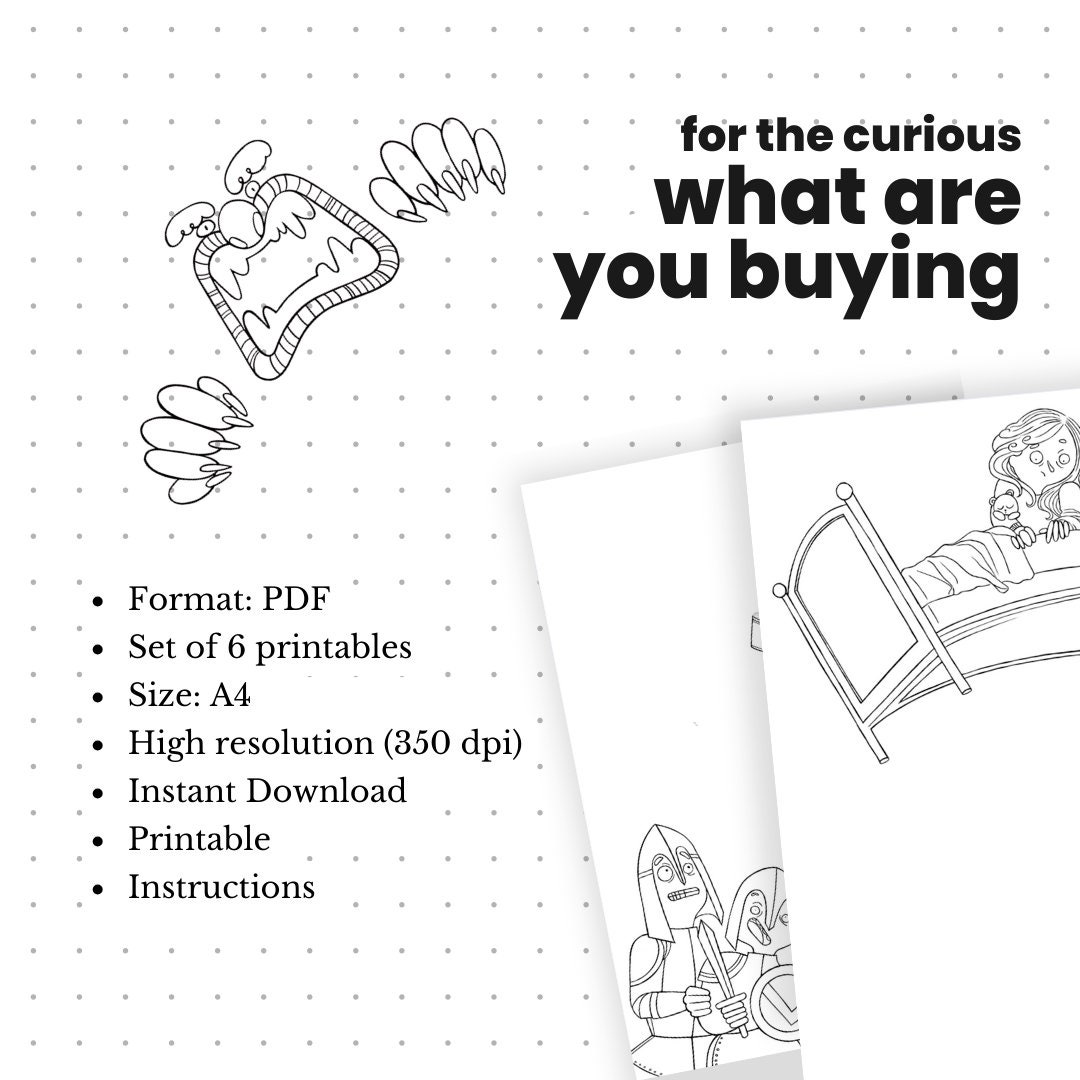 Colouring Set Imaginary Creatures | Activity Worksheets for Kids ...