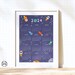 Calendar 2024 Space Poster Printable Kids Calendar 2024 Homeschool ...