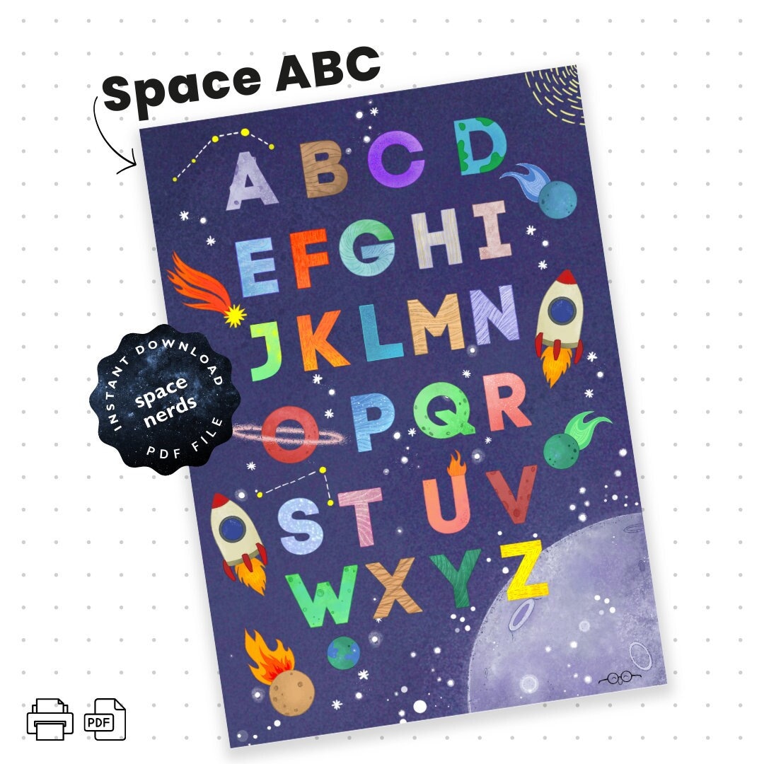 ABC Space Poster | Space Alphabet Educational Posters | Homeschooling ...