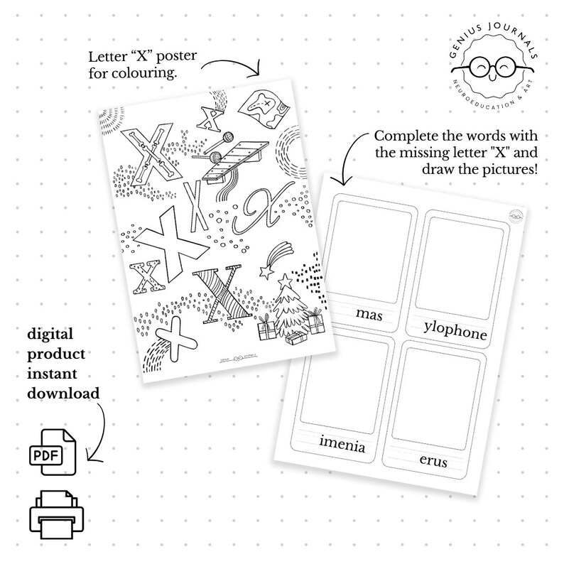 Letter "x" Worksheet Set ABC| Learning Letter of the Day Homeschooling ...
