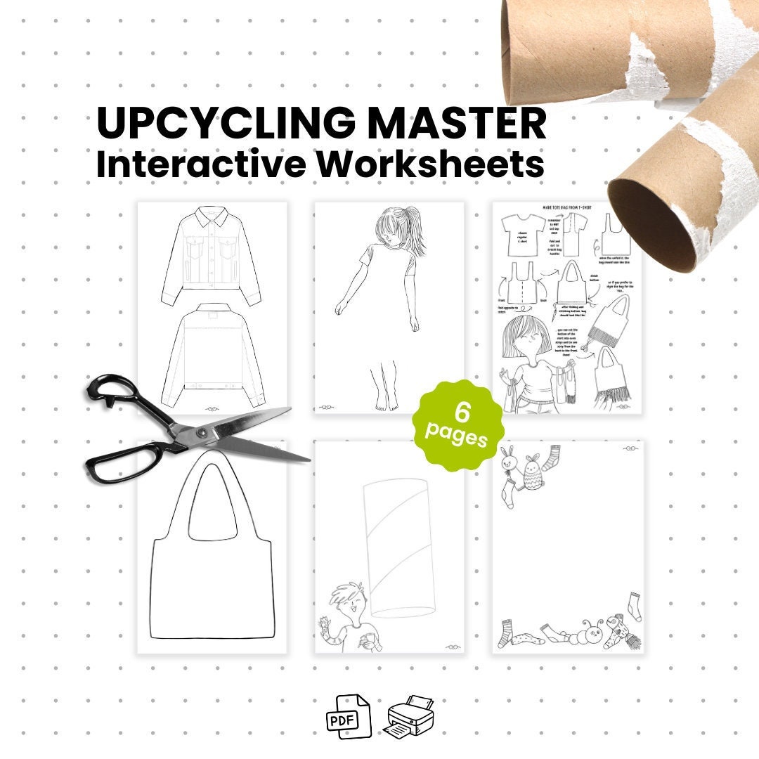 Interactive Colouring Set Upcycling Master | Activity Worksheets Eco ...