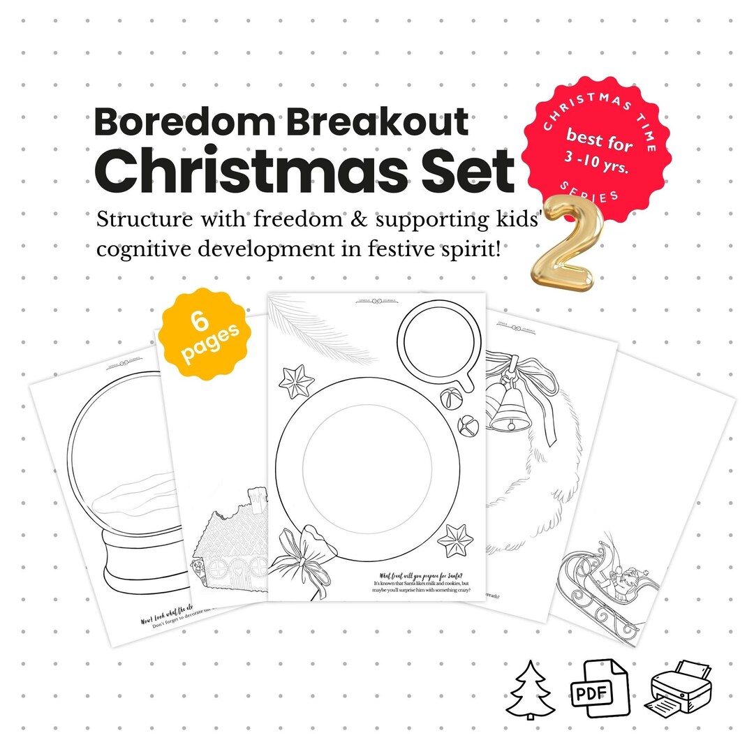 Christmas Printables Set Interactive | Boredom Breakout™ Series Vol.2 ...