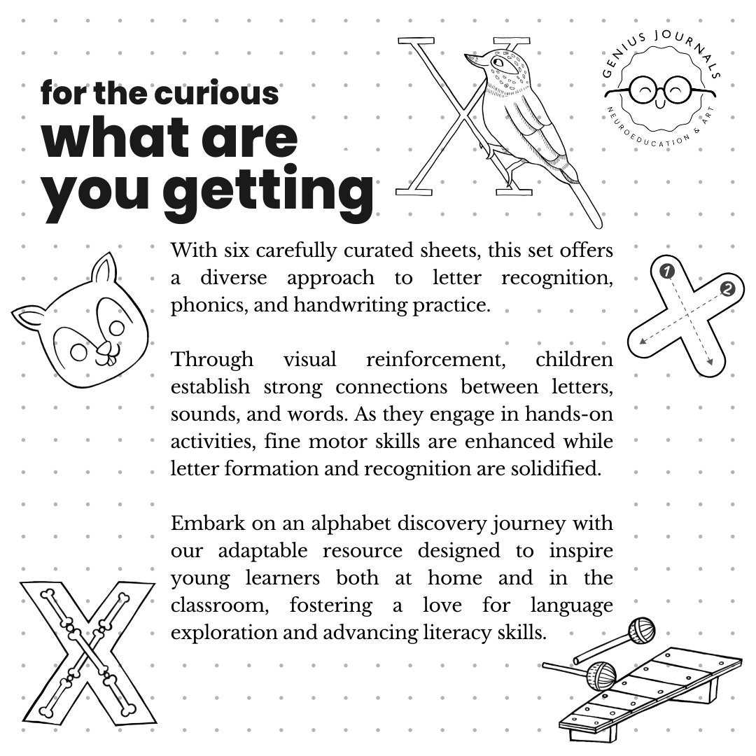 Letter "x" Worksheet Set ABC| Learning Letter of the Day Homeschooling ...